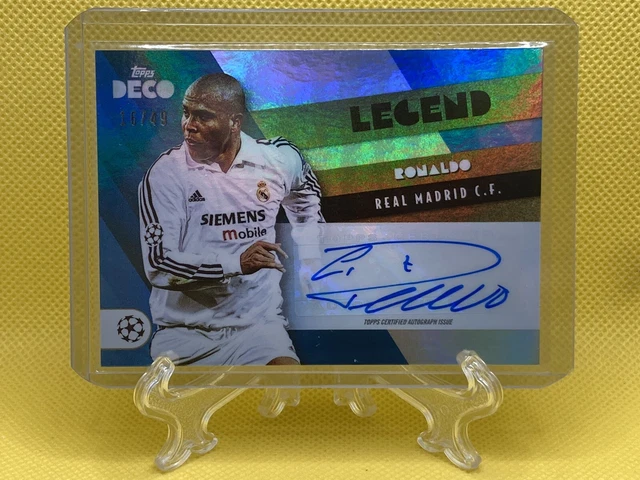 SCHEDA ERRORE AUTOMATICO 2022 Topps Deco UCL Ronaldo R9 Legend CR7 16/ ...