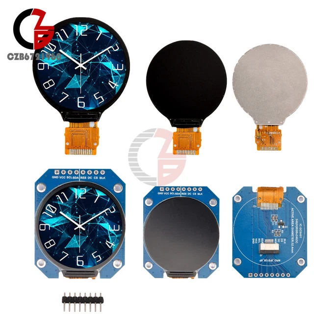 ROUND 1.28 INCH TFT LCD Display Module RGB IPS HD 240x240 SPI GC9A01 ...