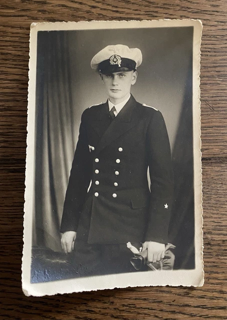 MATROSE OFFIZIER TIRPITZ Portrait Kriegsmarine Original Foto 2.WK WW2 ...