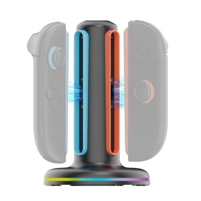FOR NINTENDO SWITCH 2 Charging Dock with RGB Light and 4 Controller ...