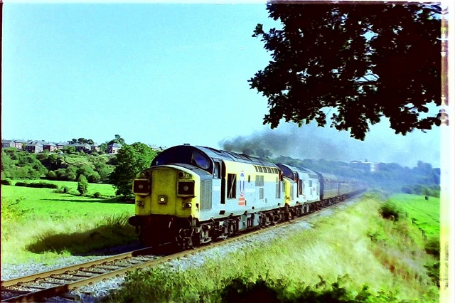 35MM RAILWAY COLOUR Negative Class 37 002 and 37 906 at Burrs ELR £1.75 ...