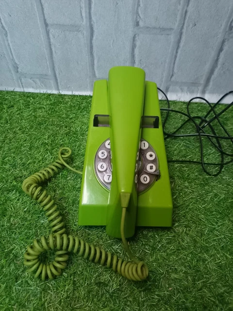 TRIM PHONE PUSH button Green Phone £25.00 - PicClick UK