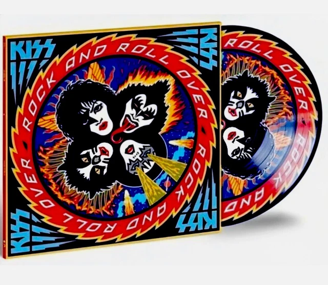 KISS PICTURE DISC Rock And Roll Over 45th Limited LP Vinyl Sticker ...