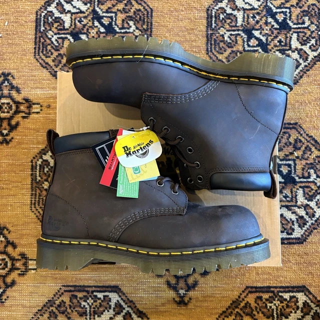 BRAND NEW DR. Martens Doc Boots Brown Combat Leather Forge AW004 Mens 9 ...