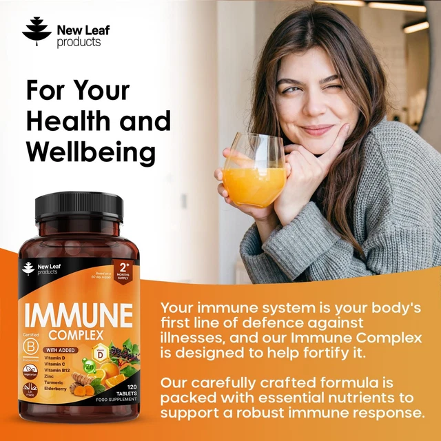 VITAMIN D3 IMMUNE Booster Complex - with Vitamins D,C, B12, Zinc ...