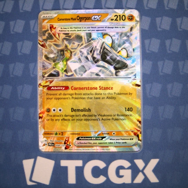 POKEMON - CORNERSTONE Mask Ogerpon ex - 058/131 - SV: Prismatic ...