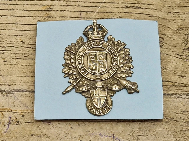 WW1 5TH BATTALION London Rifle Brigade Cadets Military Slider Cap Badge ...