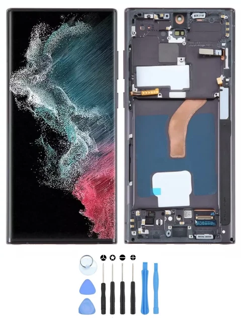 SAMSUNG GALAXY S22 Ultra SM-S908 OLED LCD display digitalizzatore touch ...