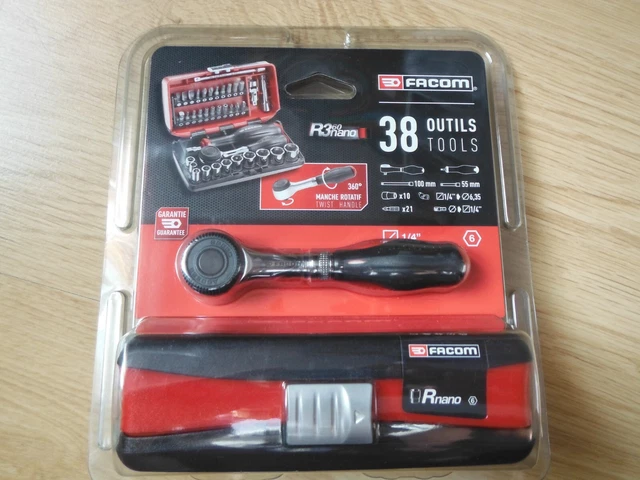 FACOM R360 NANO Coffret Compact 1/4" 38 Outils Avec Cliquet Manche ...