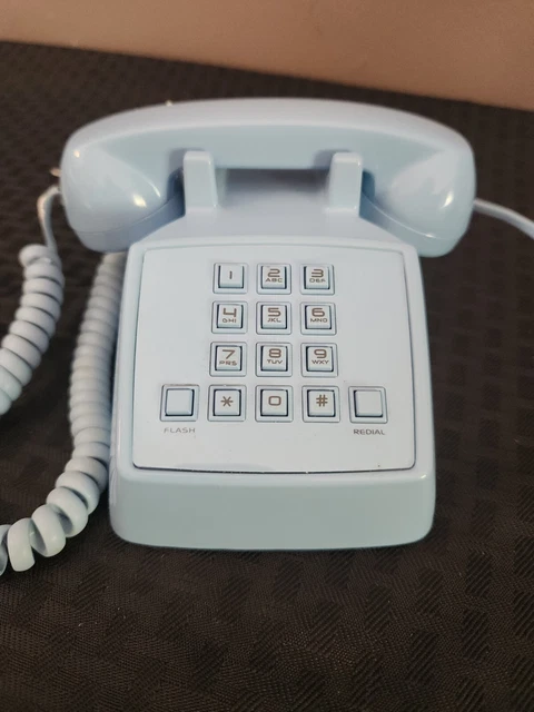 POLYCONCEPT BABY BLUE Mini Phone Retro Push Button Vintage Dillards £31 ...