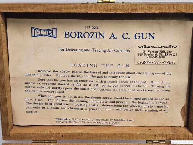 TEL-TRU BOROZIN AC Air Current Detecting Powder Gun 17-023 - Used $82. ...