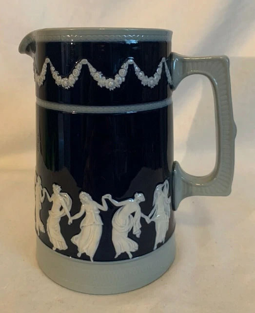 ANTIQUE COPELAND LATE Spode Rd. No. 180288 England Pitcher Cobalt Blue ...