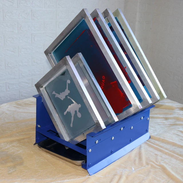 6 HOLES SCREEN Printing Frame Drying Rack Storage Holder Organizer ...