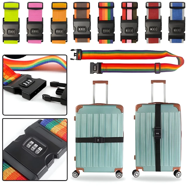 LUGGAGE STRAP PACKING Belt Code Password Travel Belt Suitcase Lock Belt ...