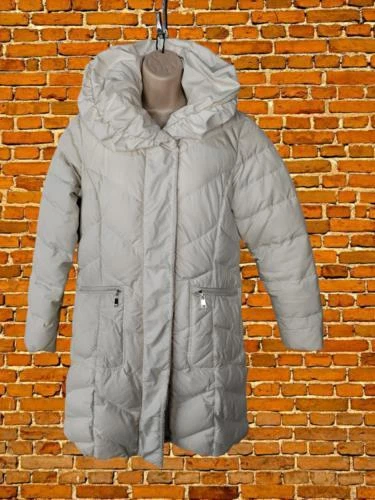 WOMENS PER UNA M&S Uk Small Beige Feather Down Padded Puffer Winter ...