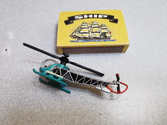 MICRO MACHINES BELL 47D Helicopter Aircraft Miniature Aeroplane Small ...