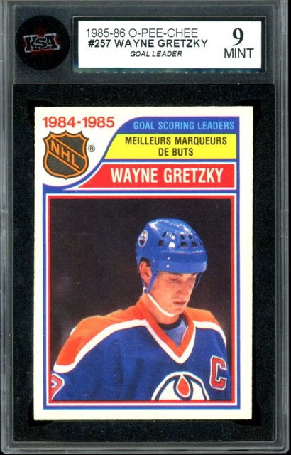 1985-86 OPC O PEE CHEE Hockey 257 Wayne Gretzky Scoring Leader KSA 9 oliere in perfette ...