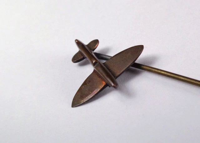 WW2 TRENCH ART Royal Air Force R.a.f. Spitfire Sweetheart Lapel Tie Pin ...
