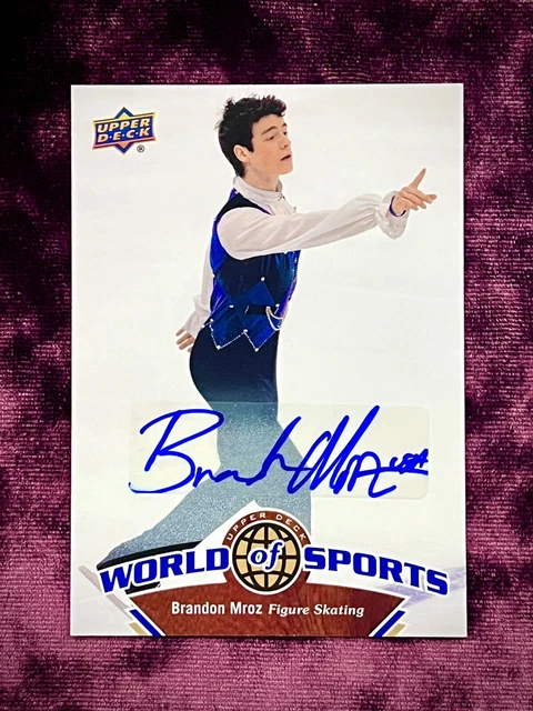 BRANDON MROZ 2010 Upper Deck Olympique Inscrite Auto « USA » Patinage ...