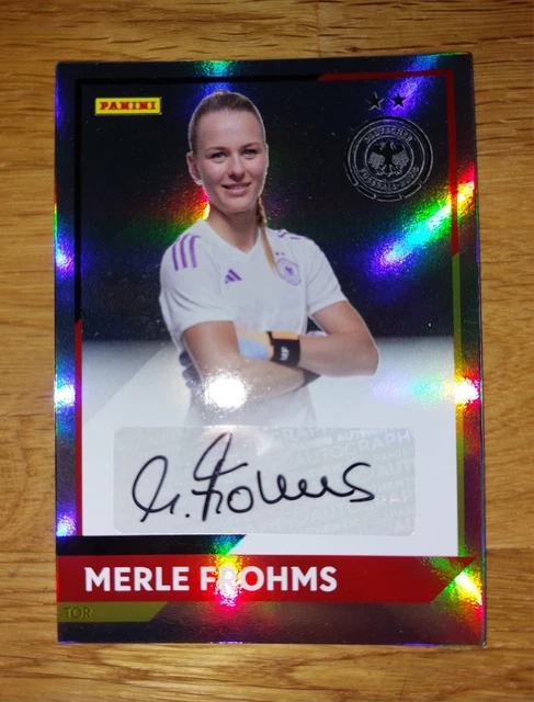 PANINI WM 2023, DFB TRADING CARD MERLE FROHMS mit Autogramm. £26.06 ...