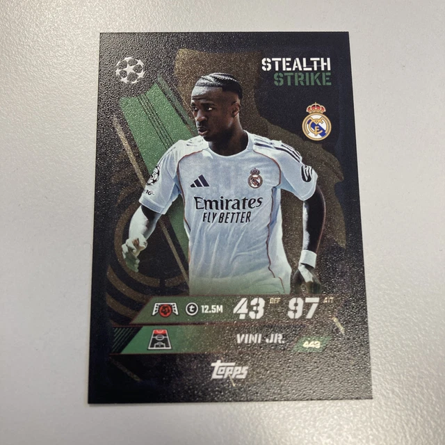 TOPPS MATCH ATTAX Champions League 2025-26 Nr. 449 Vini Jr. Stealth ...