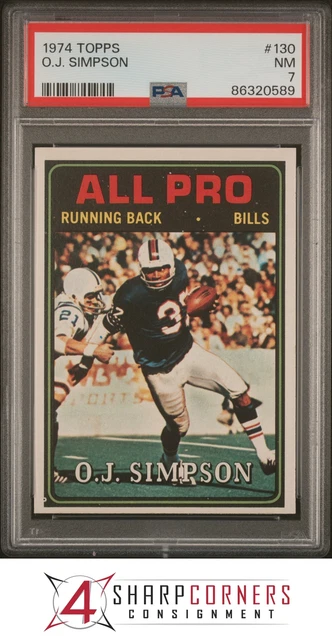 1974 TOPPS #130 O.j. Simpson Bills Hof Psa 7 F3930225-589 EUR 55,15 ...