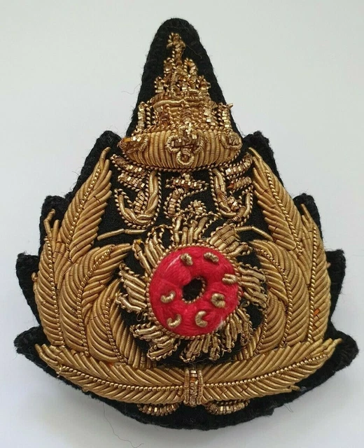 ROYAL THAI SUPREME Command Thailand Officers Bullion Cap Badge - Poss ...