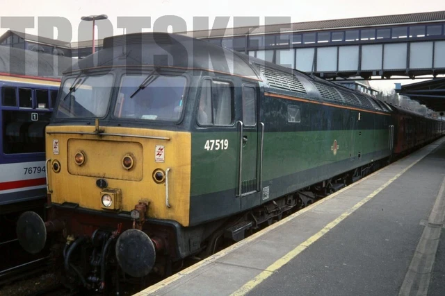 35MM SLIDE BR British Rail Diesel Loco Class 47 47519 1996 Original £4.98 - PicClick UK