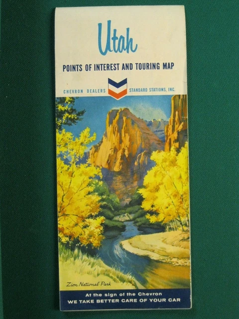 CHEVRON OIL 1964 Road Map Of Utah EUR 5,65 - PicClick FR