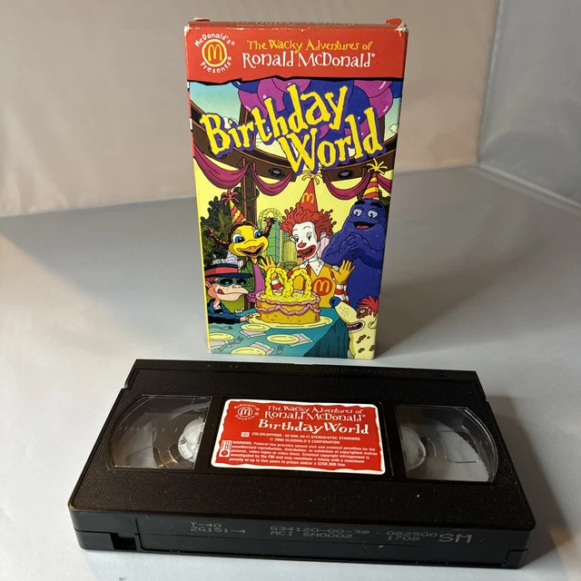 THE WACKY ADVENTURES of Ronald McDonald Birthday World VHS 2000 £9.79 ...