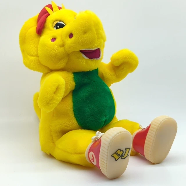 BARNEY BJ YELLOW Dinosaur Hand puppet 1994 Lyons Stuffed Animal Plush ...