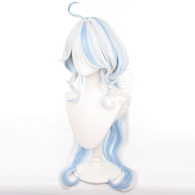 GENSHIN IMPACT FURINA Water God Furina Cosplay Blau und Weiß Perücke ...