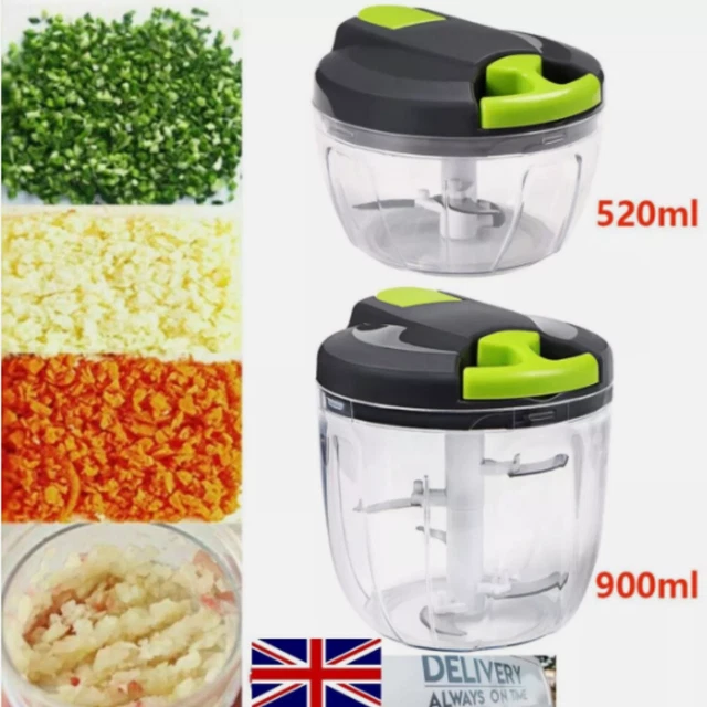 MANUAL FOOD CHOPPER Pull String Hand Food Shredder, Onions Chopper ...