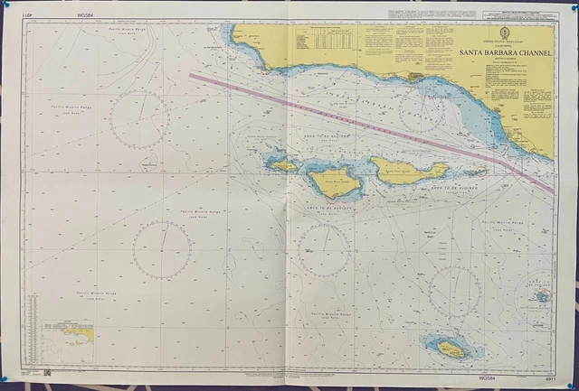 ADMIRALTY 4911 UNITED STATES CALIFORNIA SANTA BARBARA CHANNEL Map Chart ...