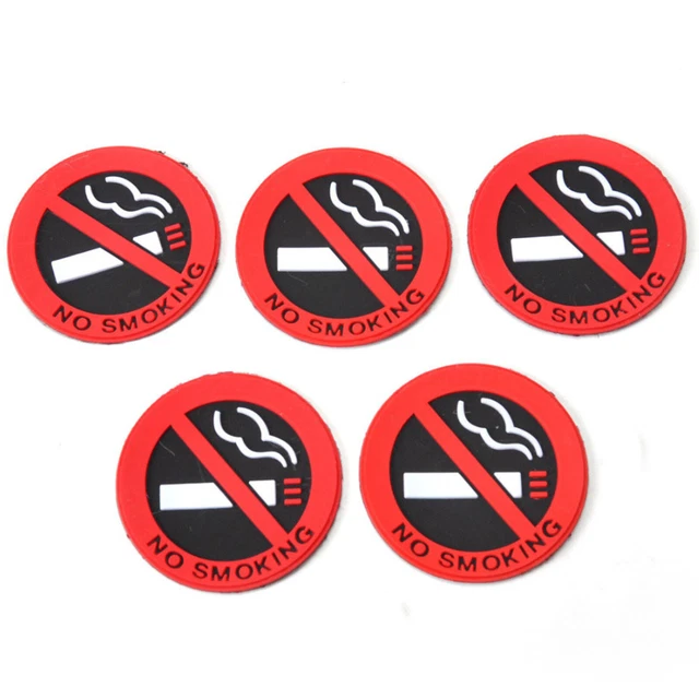 5/10 PCS MINI NO SMOKING Sign Warning Logo Rubber Stickers Car Taxi ...