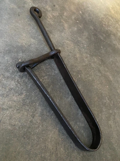 ANCIEN CROCHET POUR seau puit,en fer forgé,ferrure mousqueton grappin ...