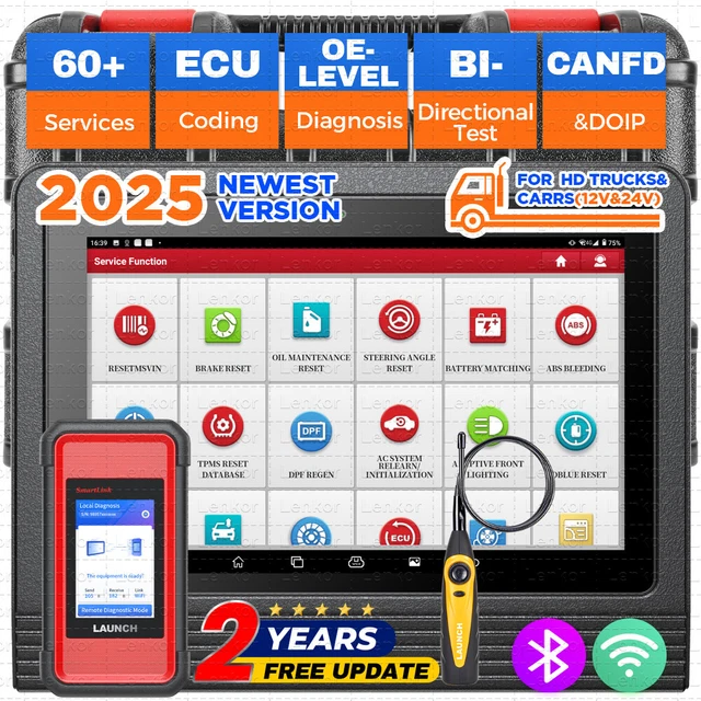 LAUNCH X431 PRO3S+ V5.0 PRO Bidirectional Car Diagnostic Scanner Tool ...