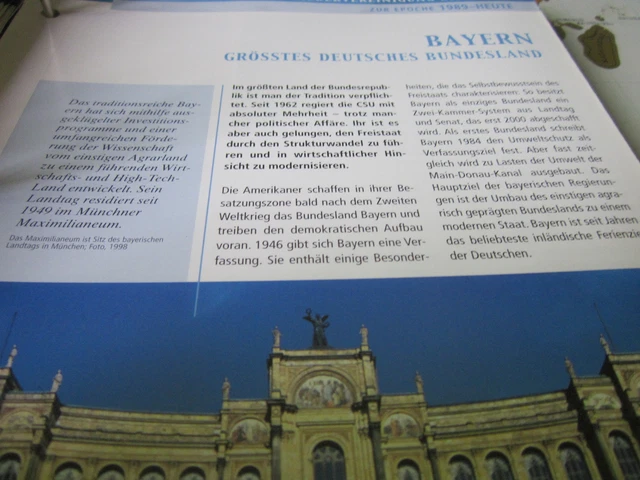 DEUTSCHE GESCHICHTE Seit 1989 Epoche Bayern größtes Bundesland EUR 4,53 ...