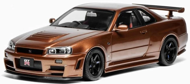NISSAN SKYLINE GT-R (R34) Custom Bronze 1/18 - M83414 MOTORHELIX EUR ...