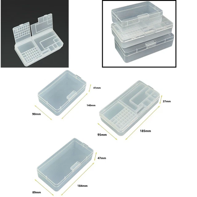 BO?TE DE RANGEMENT pour porte-vis en plastique transparent compact tui organi EUR 11,02 ...