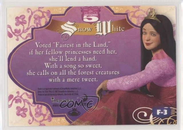 2007 INKWORKS SHREK the Third Fiona's Fairytale 5 Snow White #F-3 07oj ...