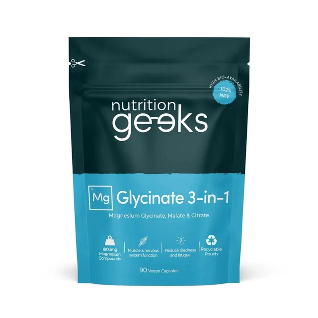 MAGNESIUM GLYCINATE 3-IN-1 Complex, 1800mg Magnesium Supplements High ...