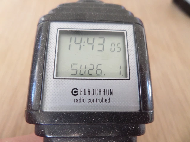 HERRENUHR EUROCHRON RADIO controlled Funkuhr neue Batterie, läuft genau ...