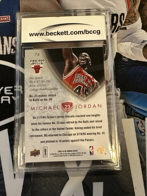2009-10 UPPER DECK Mj Legacy Collection Michael Jordan Beckett Gold ...