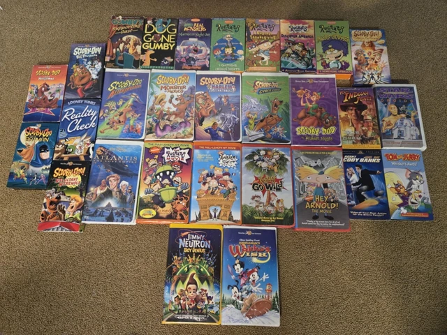 LOT VHS TAPES Vintage 1990s Scooby Doo Rugrats Gumby Droids Cartoon ...