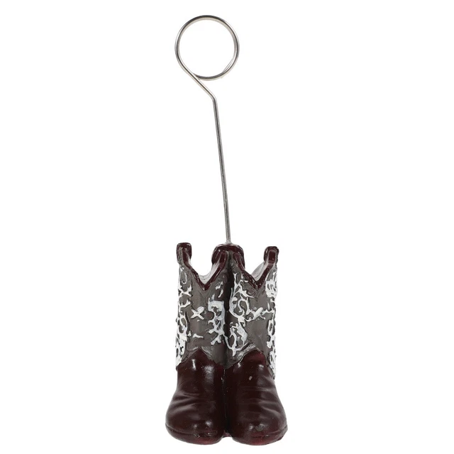BOOT PICTURE HOLDER Desktop Message Placecard Holder Place Card Clip ...