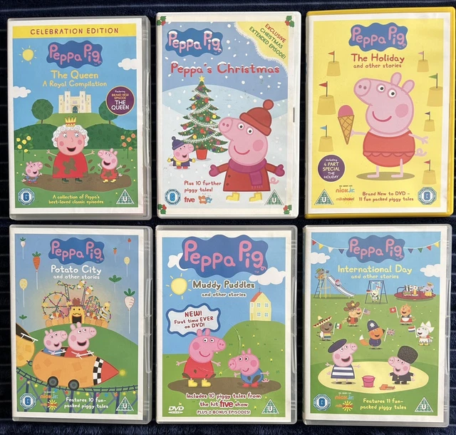 PEPPA PIG DVD Bundle The Holiday The Queen Muddy Puddles Potato City ...