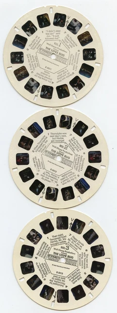 VINTAGE VIEW-MASTER WALT Disney's ©1968 THE LOVE BUG 3 Reel Set B501 no ...