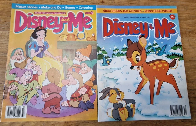 DISNEY AND ME magazine issue 50 & 31 Vintage 1993 £10.00 - PicClick UK