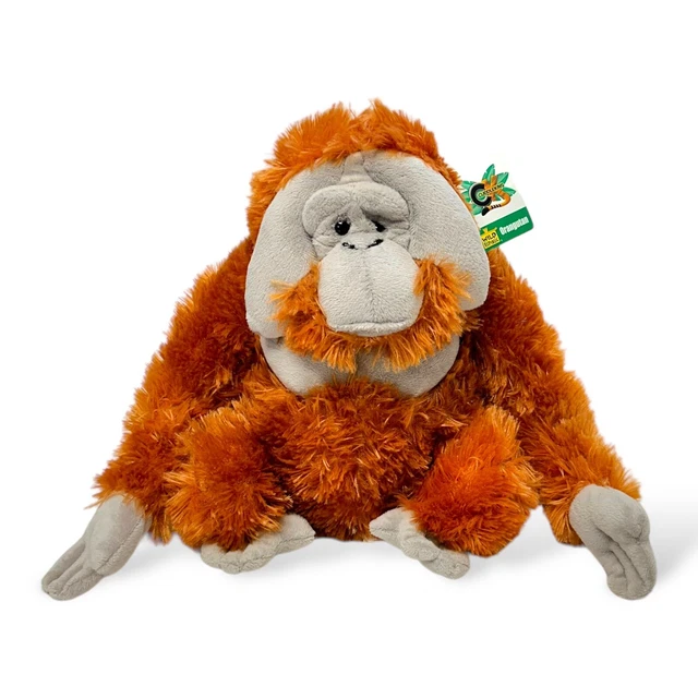 WILD REPUBLIC CUDDLEKINS Plush Orangutan Monkey Stuffed Animal Orange ...
